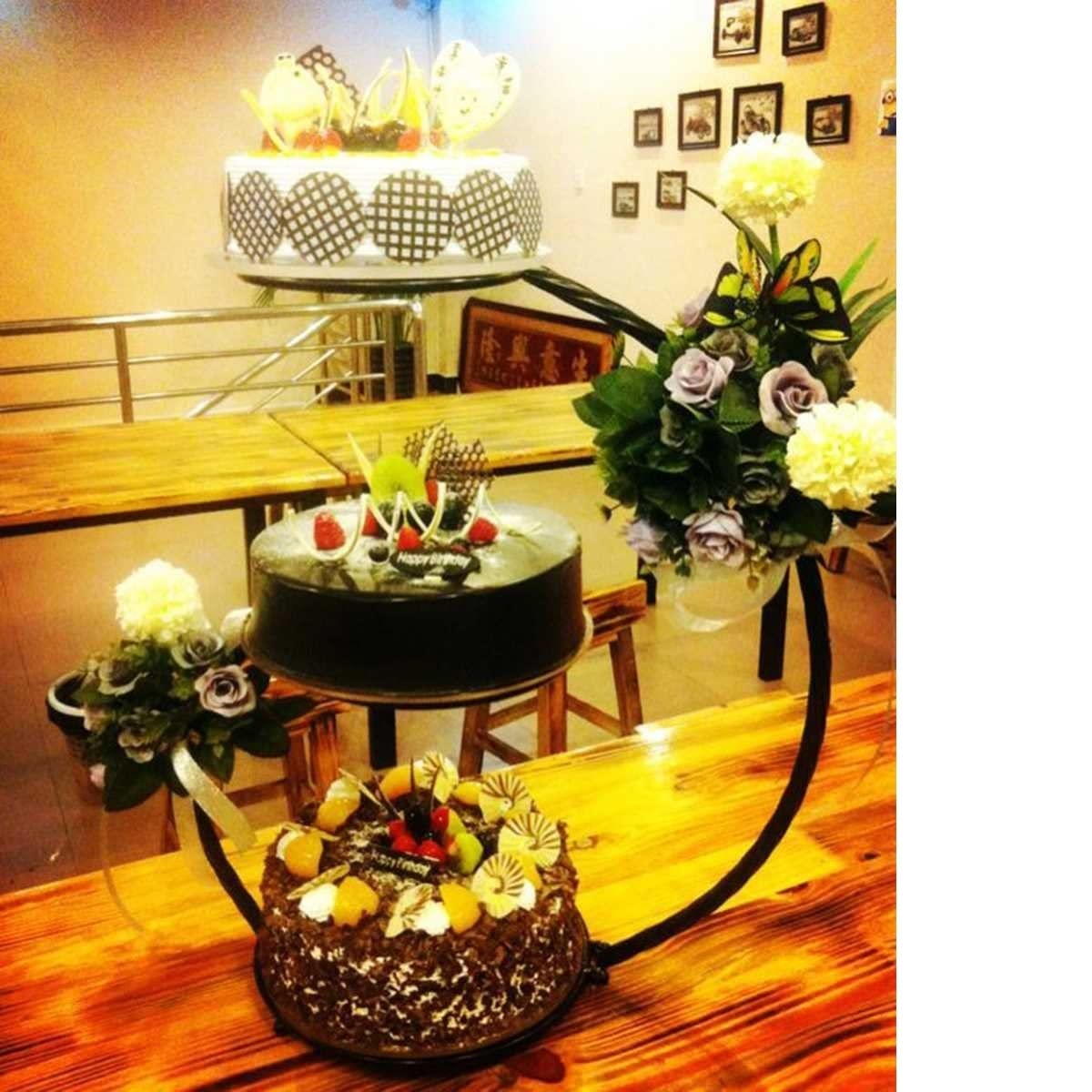Cake Stand Creative Cake Stand Wedding Birthday Party Cake Display Holder Metal Dessert Cupcake Cookies Home Kitchen Baking Tool Cake Holder (Color : D)