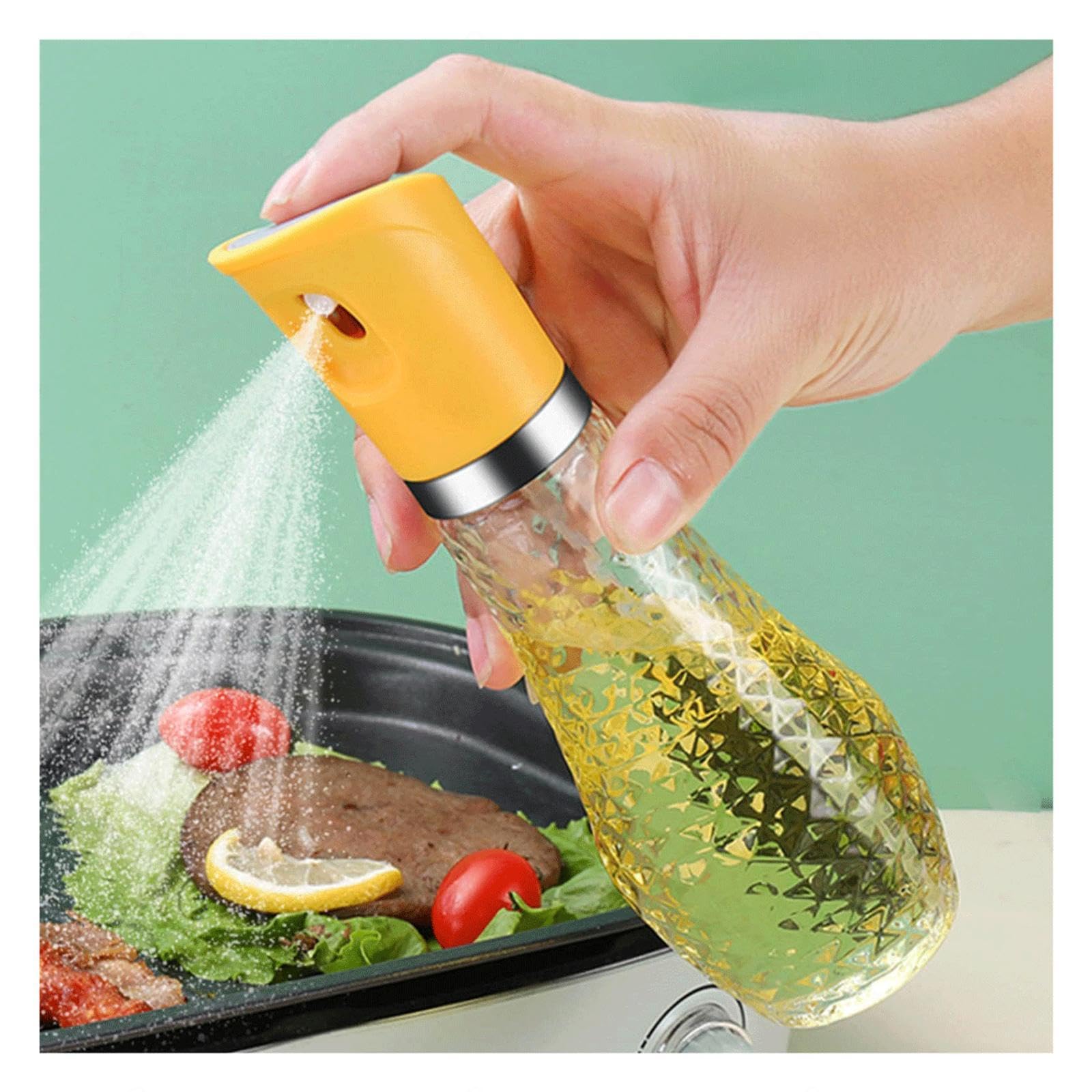 Canola Oil Spritzer, Olive Oil Sprayer for Air Fryers, 260ml Mist Spray Bottle Oil Mister Spray for Salad, BBQ, Kitchen Baking, Roasting