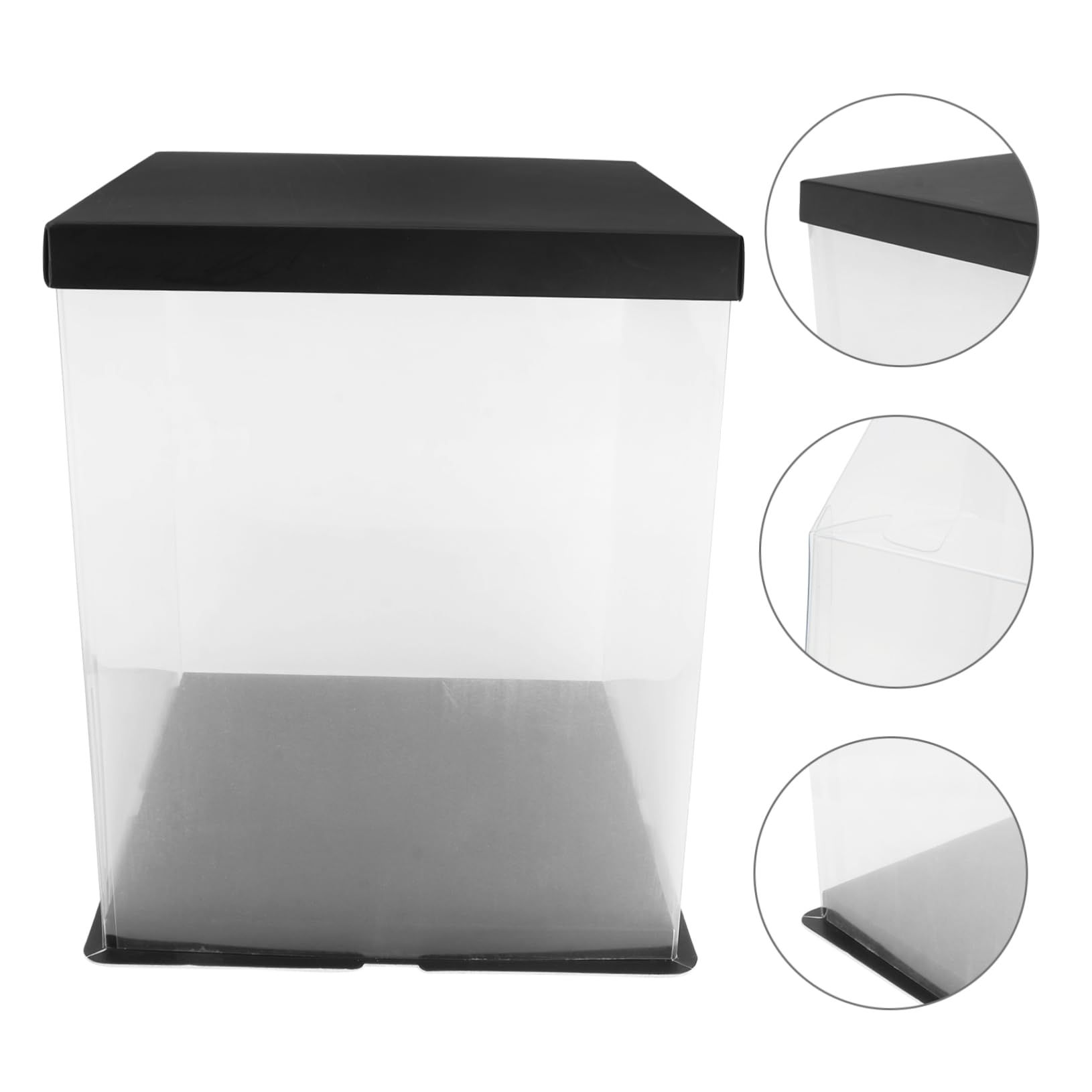 Cabilock 1Set Box transparent cake box transparent gift cake container containers with lids clear container with lid airtight bread container food containers heighten plastic dessert box