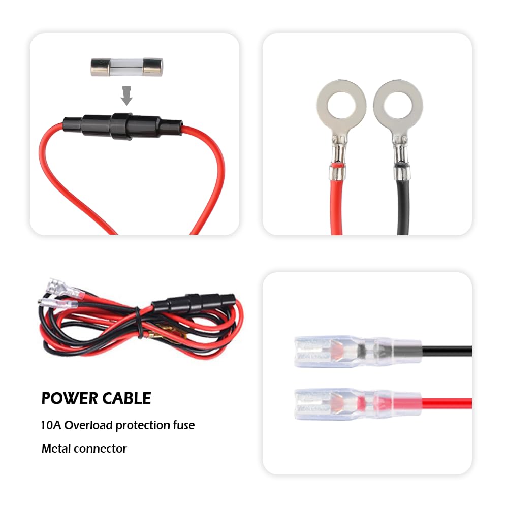 Car Cigarette Lighter Socket - 12V Cigarette Lighter Socket with Waterproof Cover & Extension Cable - Universal Car Accessories Lighter Power Outlet Socket for Car Truck SUV Motorcycle(1PCS)