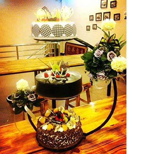 Cake Stand Creative Cake Stand Wedding Birthday Party Cake Display Holder Metal Dessert Cupcake Cookies Home Kitchen Baking Tool Cake Holder (Color : B)