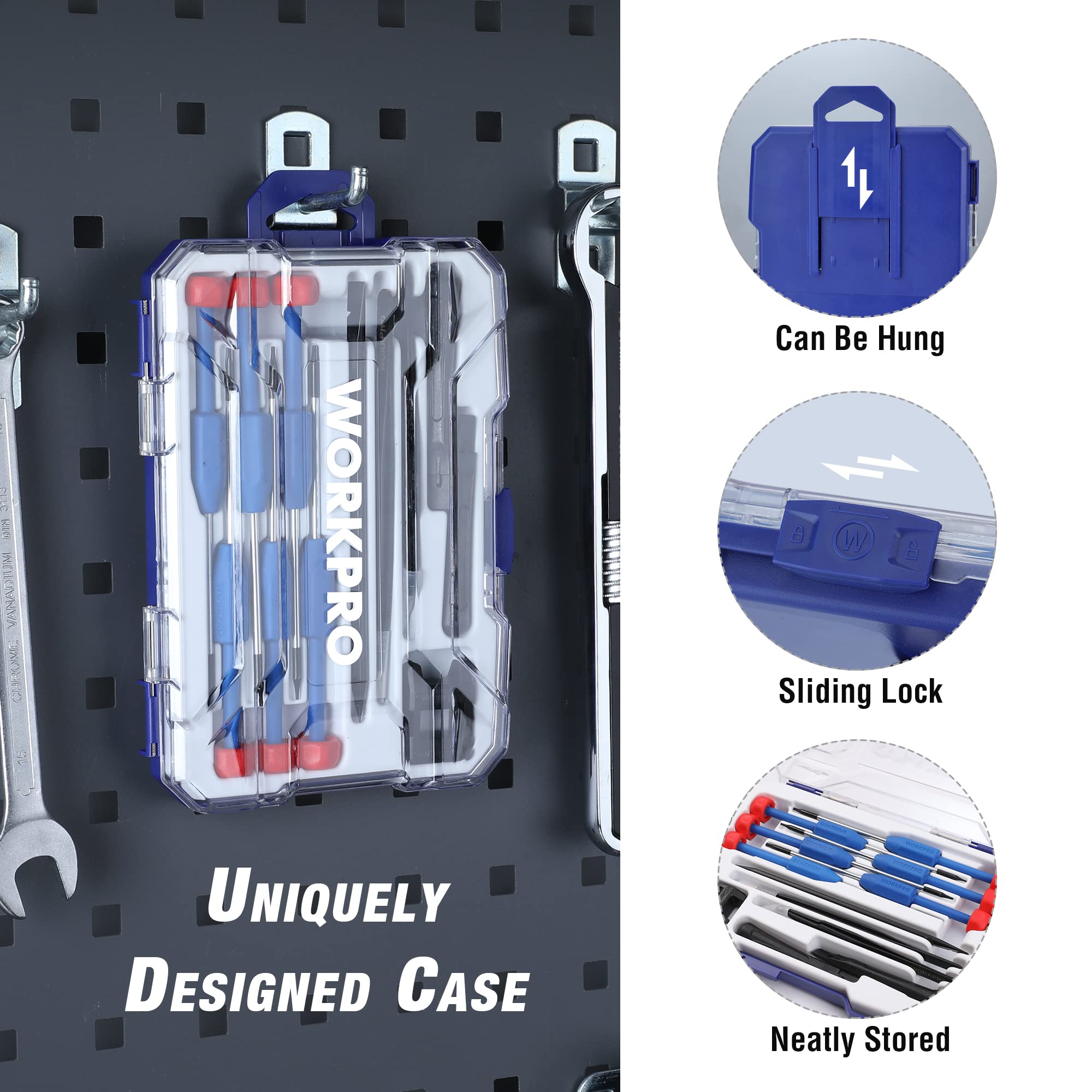 WORKPRO 12 in 1 Torx Screwdriver Set & WORKPRO 2-Piece 6" Mini Needle Nose Pliers Set