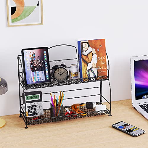 Cisily Bathroom Counter Organizer, Countertop Organizer and Storage Bedroom, 2-Tier Kitchen Spice Rack Shelf Organization, Room Makeup Desk Sink Care Organizer
