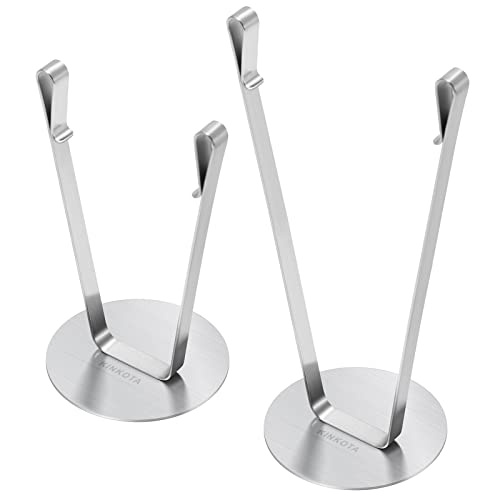 Kinkota Stainless Steel Ziplock Bag Holder for Filling, Food Storage Bag/Plastic Freezer Bag Holder Stand, Meal Planning/Prep Bag Holders, Durable Baggie Holder, 2 Pack