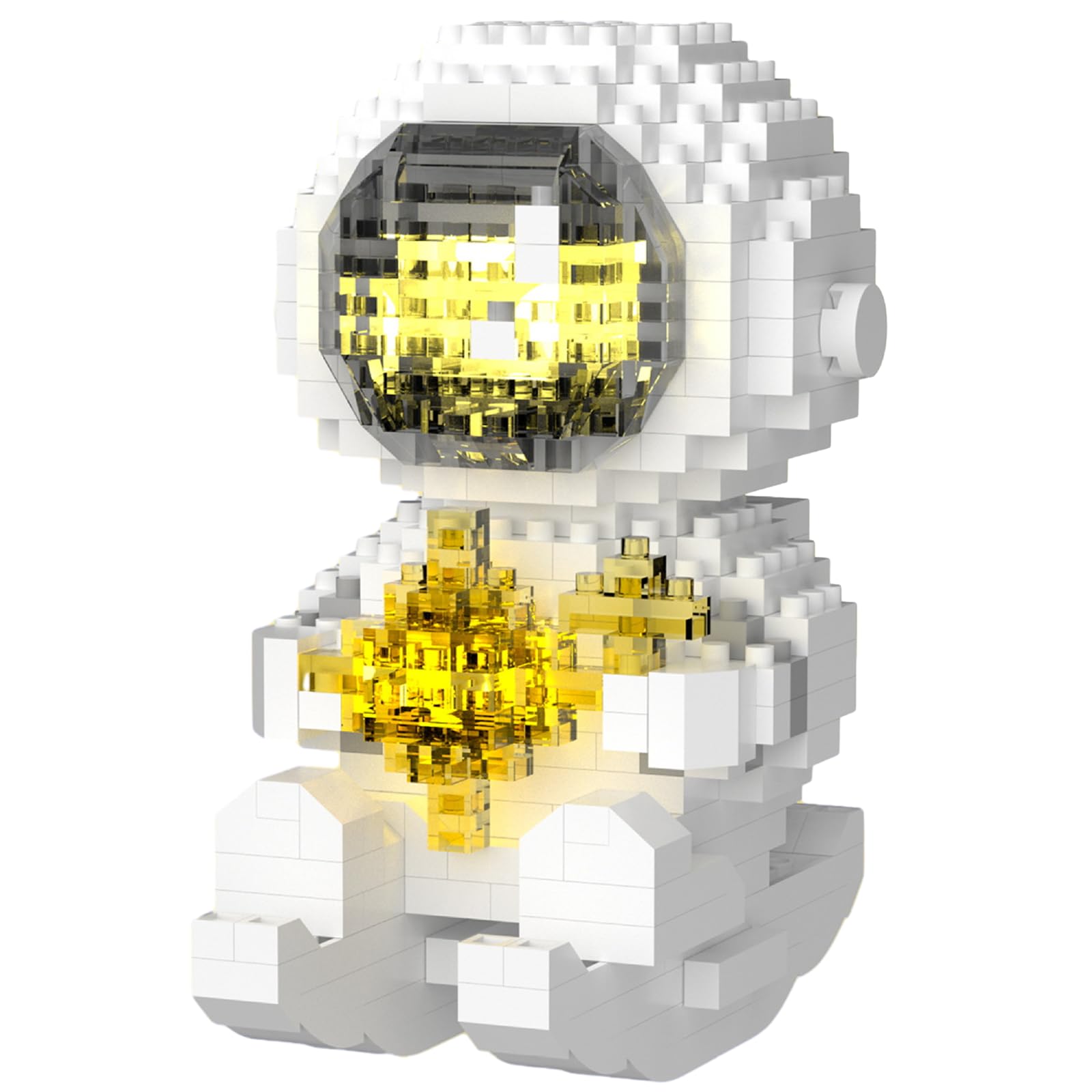 Elegrafy Rocking Astronaut Holding Star Mini Building Blocks Micro Building Kits for Kids and Adults Space Toys with LED Lighting Kit Compatible with Nano (433 Pieces)