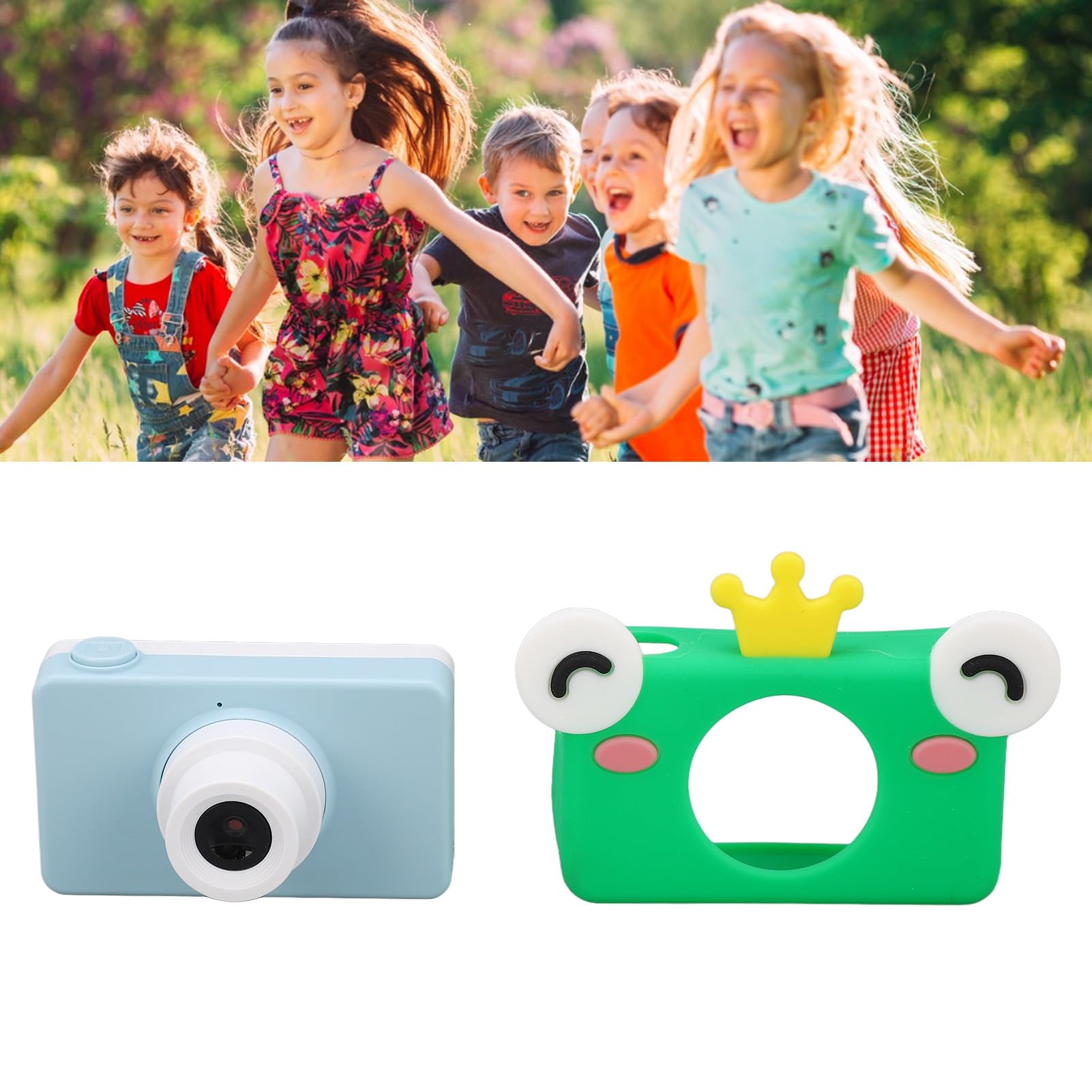 Kids Camera, 32MP Cartoon Pattern Photo Record Digital Camera, 1080P Mini Portable Kids Selfie Camera for Boys, Girls, Gifts, Birthday 5V 1A