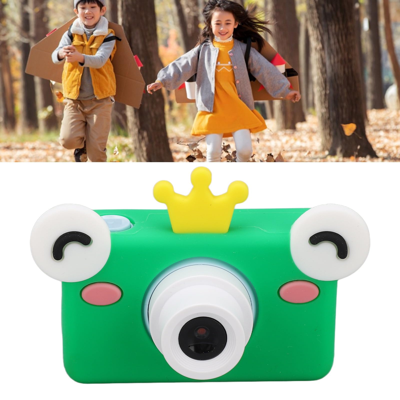 Kids Camera, 32MP Cartoon Pattern Photo Record Digital Camera, 1080P Mini Portable Kids Selfie Camera for Boys, Girls, Gifts, Birthday 5V 1A