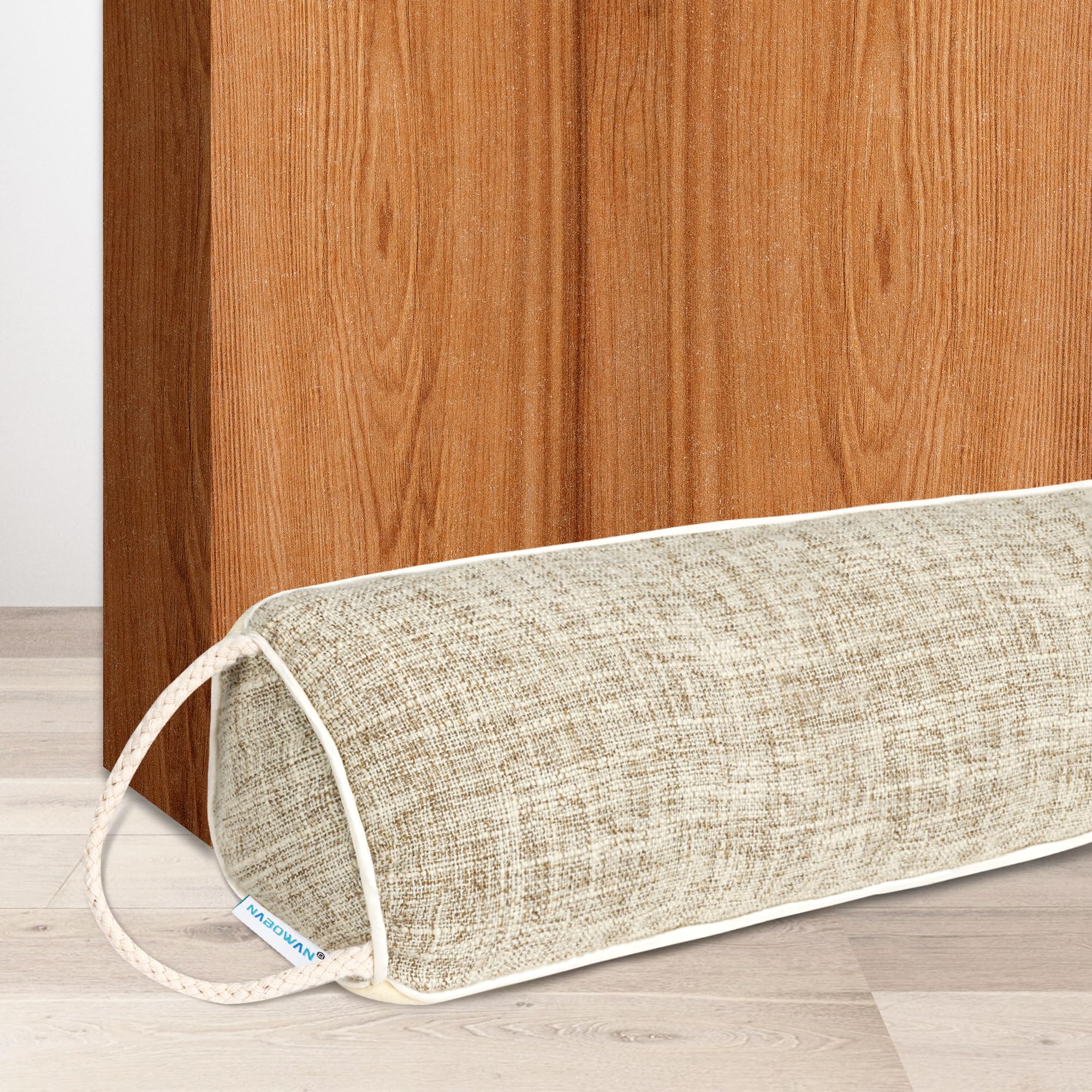 NABOWAN 32" Weighted Under Door Draft Stopper -Triangular Door Draft Blocker with Hook Loops for Easy Install, Save Energy, Home Room Essentials