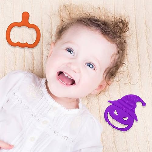 Anditoy 8 Pack Halloween Teething Toys Halloween Teether for 3-12 Months Baby Toddlers Halloween Treat Bags Gifts