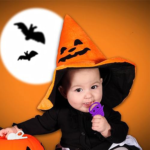 Anditoy 8 Pack Halloween Teething Toys Halloween Teether for 3-12 Months Baby Toddlers Halloween Treat Bags Gifts