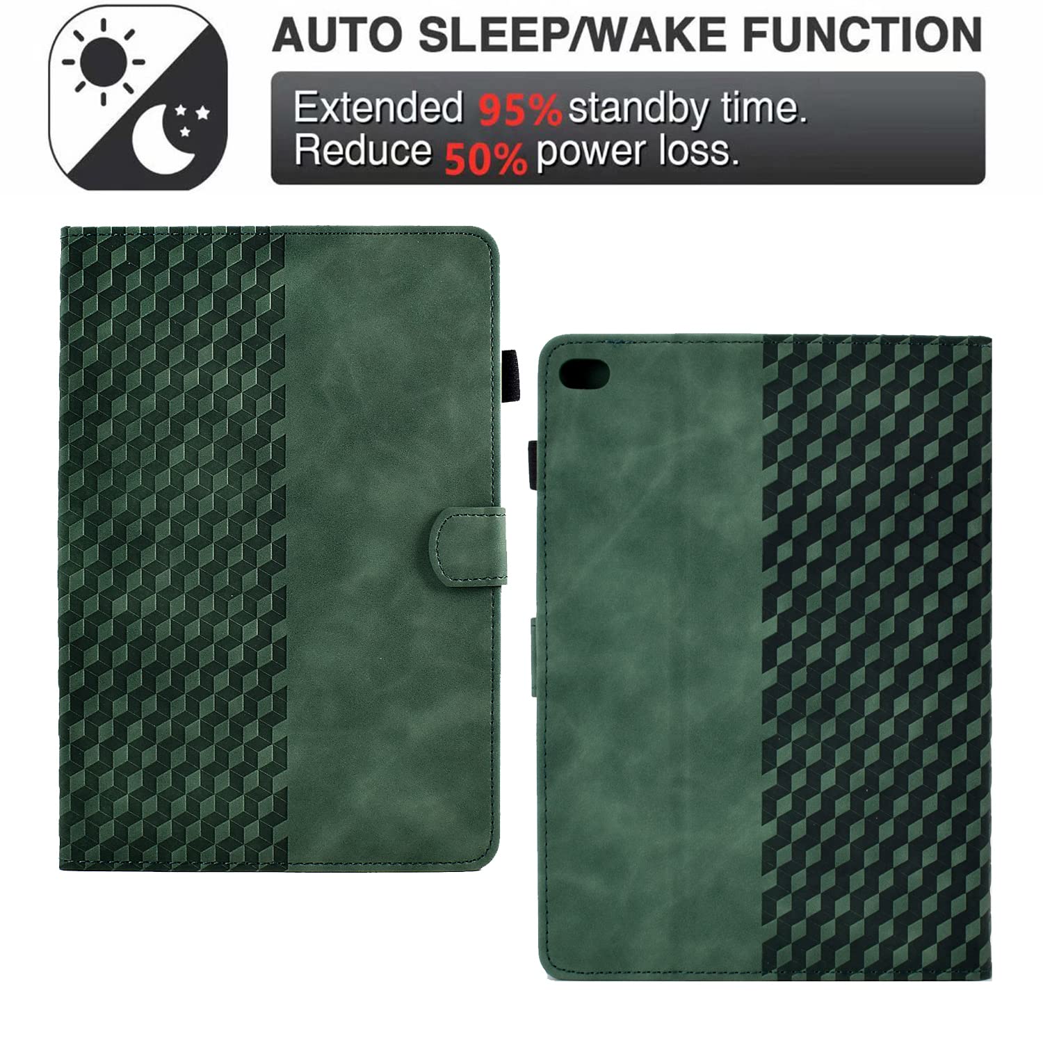 Varohix Case for iPad Mini 5 2019, iPad Mini 4 2015 PU Leather Folio Stand Case Smart Cover Multi-Angle Viewing with Pencil Holder for iPad Mini 5/4/3/2/1-Retro Green