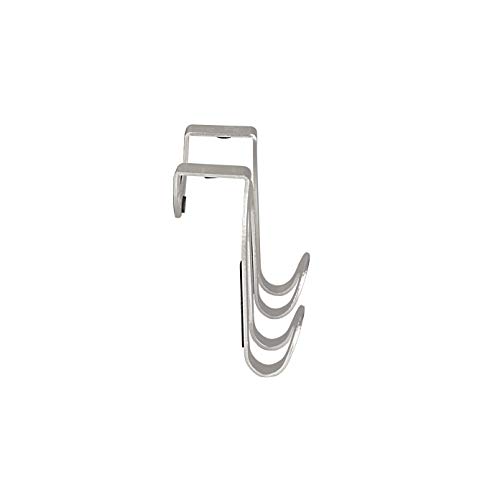 Spectrum Diversified Door Set of 2, Double Modern Kitchen & Bathroom Décor, Installation-Free Cabinet Hooks, 1 Set, Brushed Nickel