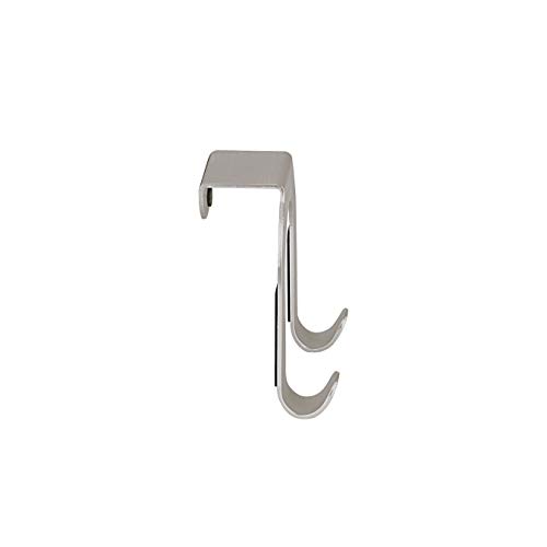 Spectrum Diversified Door Set of 2, Double Modern Kitchen & Bathroom Décor, Installation-Free Cabinet Hooks, 1 Set, Brushed Nickel