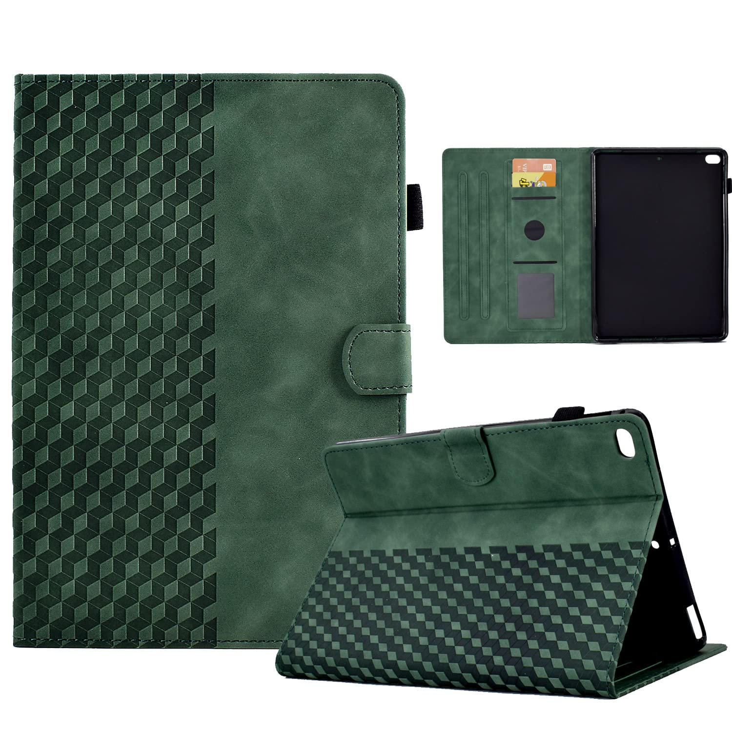 Varohix Case for iPad Mini 5 2019, iPad Mini 4 2015 PU Leather Folio Stand Case Smart Cover Multi-Angle Viewing with Pencil Holder for iPad Mini 5/4/3/2/1-Retro Green