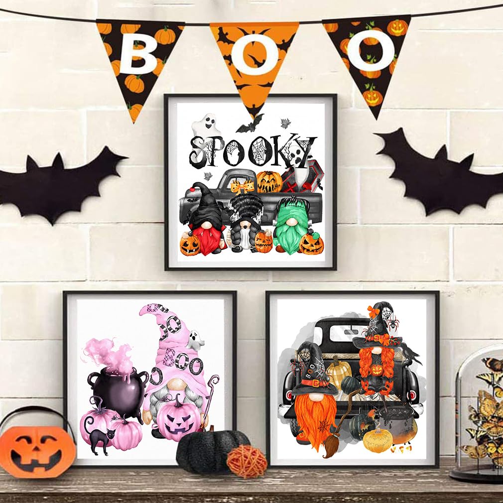 VIGEGU Halloween Gnome Diamond Painting Kits for Adults - Diamond Art Kits 5D Paintings with Diamond Dots Full Drill Round Gem Art,for Halloween Spooky DIY Gift and Home Decor12 x 12inch rectangle