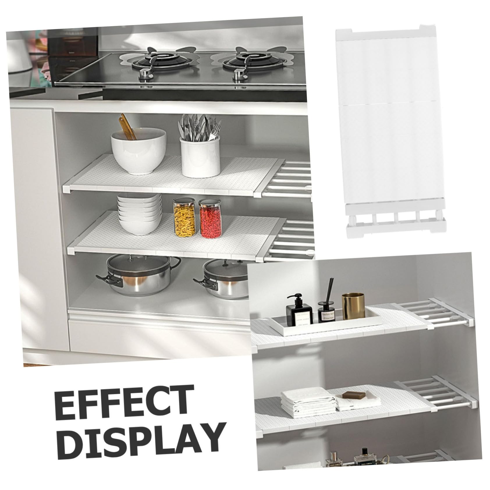 Cabilock Dressing Table Shelf Organizer for Home Retractable Rack Shelf Clothes Closet Portable Shelves Partition Plate Cabinet Storage Rack Clothing Wardrobe Rack Splitter