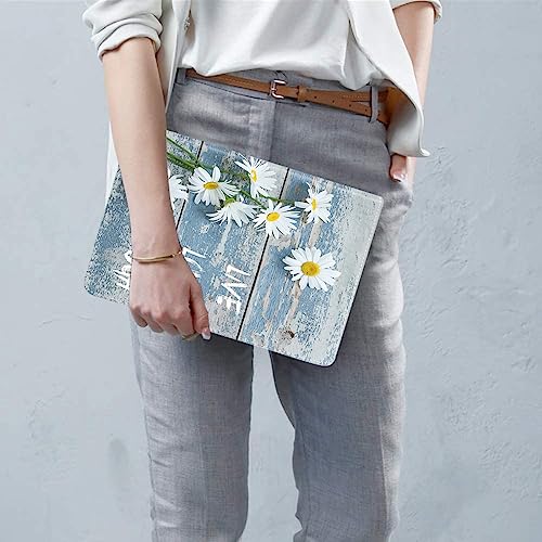 Case for Samsung Galaxy Tab A8 10.5 Inch 2022 Model (SM-X200/X205/X207), Galaxy Tab A8 10.5 Tablet Cover, Slim Folding Stand Cover with Auto Wake/Sleep, White Daisy Live Love Laugh Wooden Board