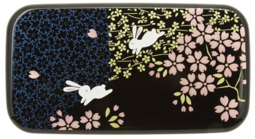 Kotobuki 2-Tiered Bento Box, Rabbit and Cherry Blossom