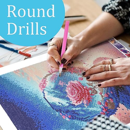 FOXKISS Landscape Diamond Art Painting Kits for Adults - Full Drill Diamond Dots Paintings for Beginners, Round 5D Paint with Diamonds Pictures Gem Art Painting Kits DIY Adult Crafts Kits
