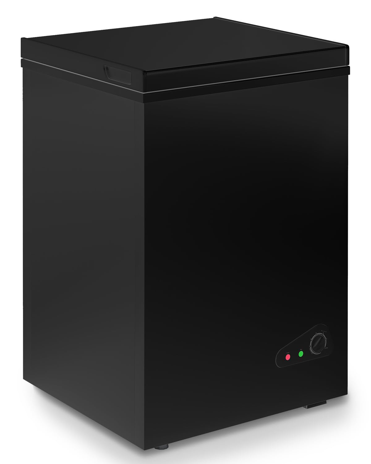 TABU Chest Freezer, 4.2 Cu Ft Deep Freezer with Removable Storage Basket, Black Top Open Door Freezer with 7 Level Adjustable Temperature, Compact Freezer with Top Open Door (Black)