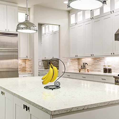 Blue Donuts Banana Hanger Farmhouse Banana Holder Tree Stand Hook for Kitchen Countertop, Kitchen Accessories, Black Banana Stand