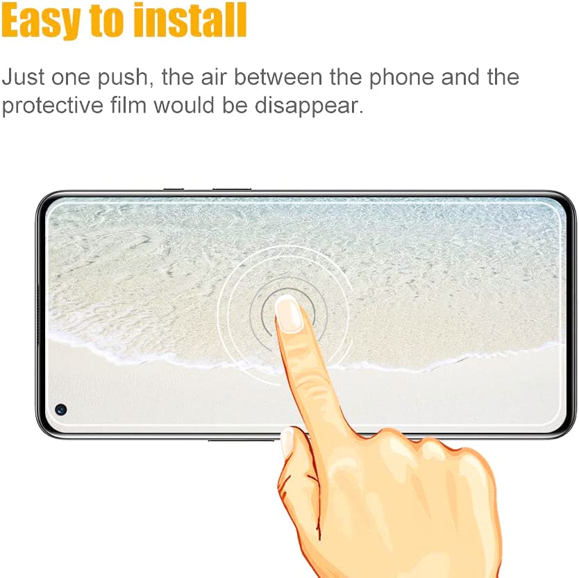 YRMJK 3+3 Compatible OnePlus 9 Screen Protectors + Camera Lens Protectors, 3D Full Coverage 99% HD Clarity 9H Premium Tempered Glass Compatible OnePlus 9