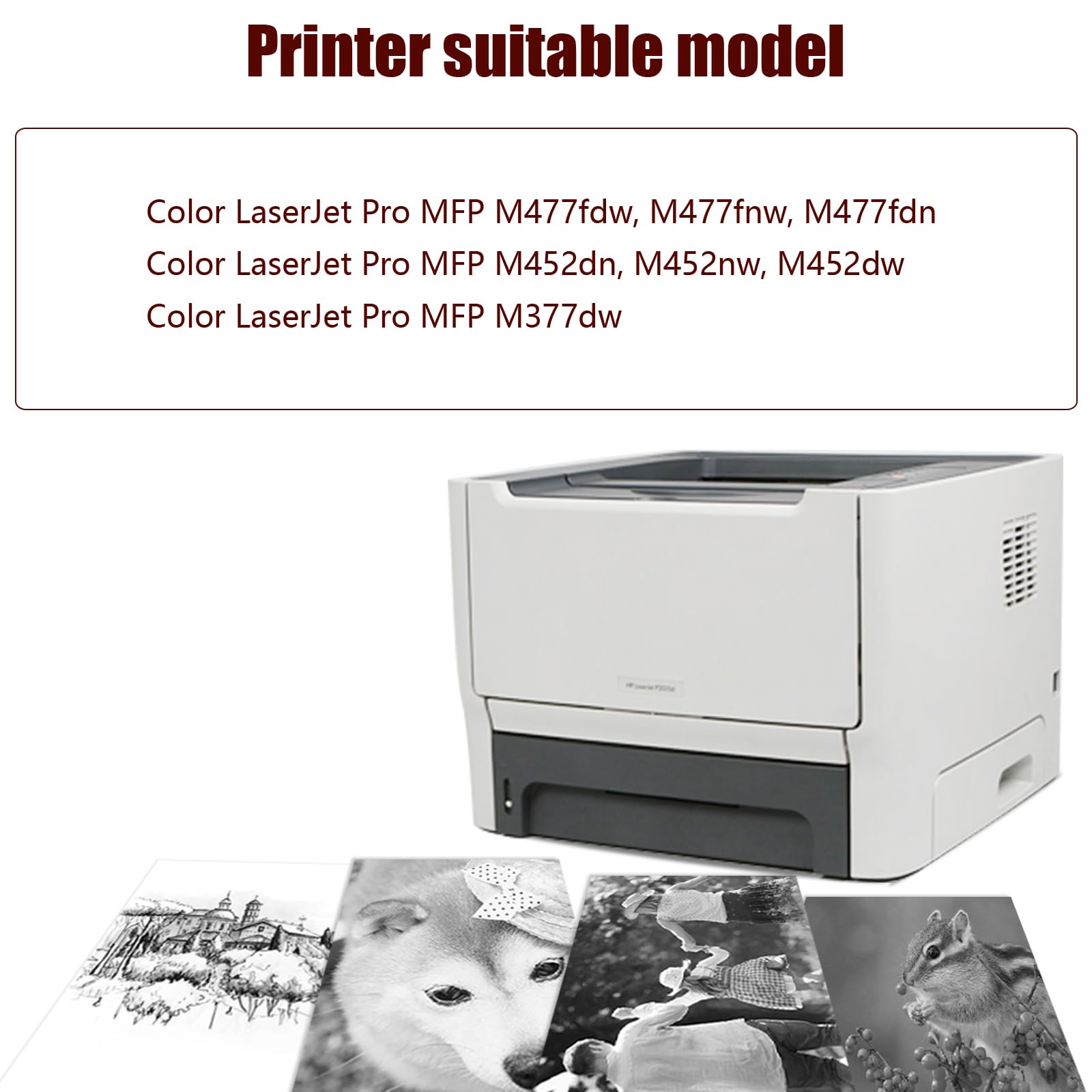 NoahArk 1 Pack CF410A Compatible 410A Toner Cartridge Replacement Work for HP Color Laserjet Pro M452dn M452nw M452dw, MFP M477fdn M477fdw M477fnw Printer High Yield (1 Pack Black)