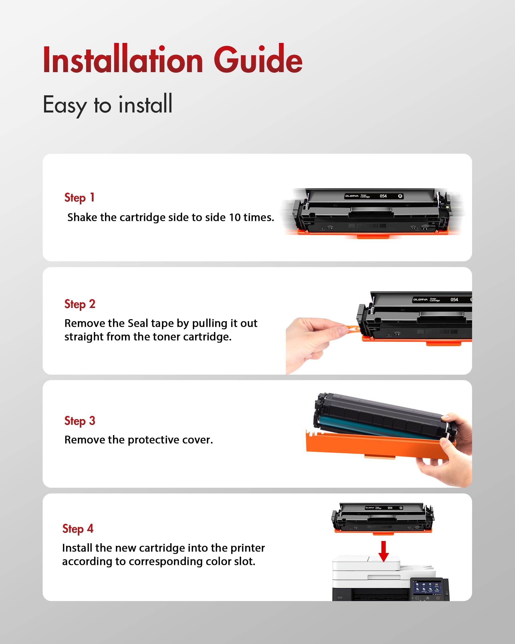 054H Toner Cartridge Set 2 Black 054 | Replacement for Canon 054H Toner, Compatible with Canon Color imageCLASS MF642Cdw Toner Cartridges, MF644Cdw, MF641Cdw, MF644Cdw, LBP622Cdw Laser Printer 2 Pack