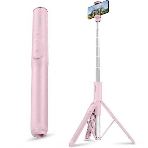 Sensyne 60" Phone Tripod, Lightweight All in One Selfie Stick Integrated with Wireless Remote Compatible with All Cell Phones for Selfie/Video Recording/Photo/Live Stream/Vlog