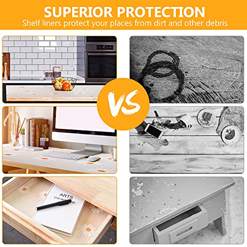 INNOLITES Shelf Liners for Kitchen Cabinets, Non Adhesive Drawer Liner Non Slip Cabinet Liner, for Kitchen Shelf Liner Pantry Cupboard Refrigerator Dresser (17.7 x 78.7 Inch)