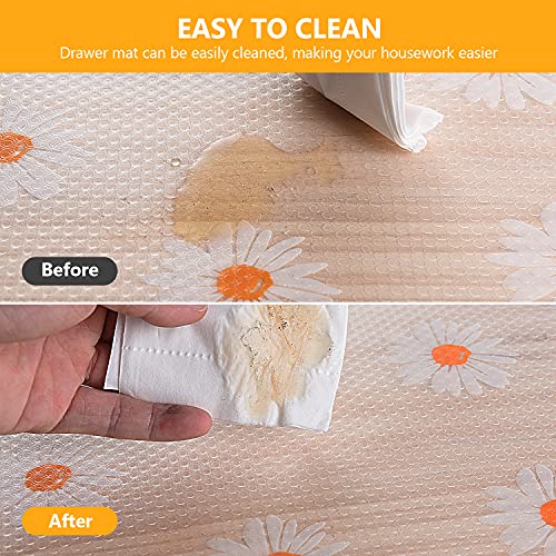 INNOLITES Shelf Liners for Kitchen Cabinets, Non Adhesive Drawer Liner Non Slip Cabinet Liner, for Kitchen Shelf Liner Pantry Cupboard Refrigerator Dresser (17.7 x 78.7 Inch)