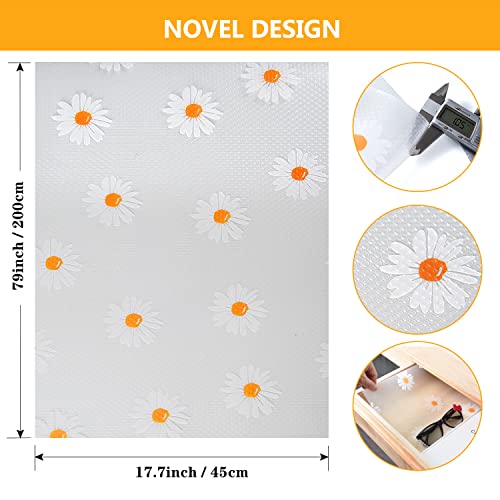 INNOLITES Shelf Liners for Kitchen Cabinets, Non Adhesive Drawer Liner Non Slip Cabinet Liner, for Kitchen Shelf Liner Pantry Cupboard Refrigerator Dresser (17.7 x 78.7 Inch)