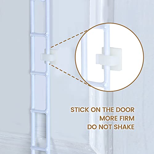 Judecude 6-Tier Over the Door Pantry Organizer, Hanging Storage Metal Rack with 6 Adjustable Medium Basket, Closet Organization Kitchen Spice Rack with Adhesive Clips, White