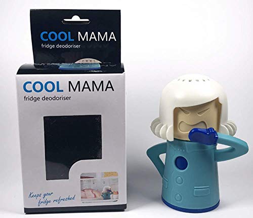 RUITASA Chilly Mama Fridge Odor Absorber, Refrigerator Moisture Absorber & Freshener Holder,Add Baking Soda to Absorb Funky Odors in The Refrigerator(blue)
