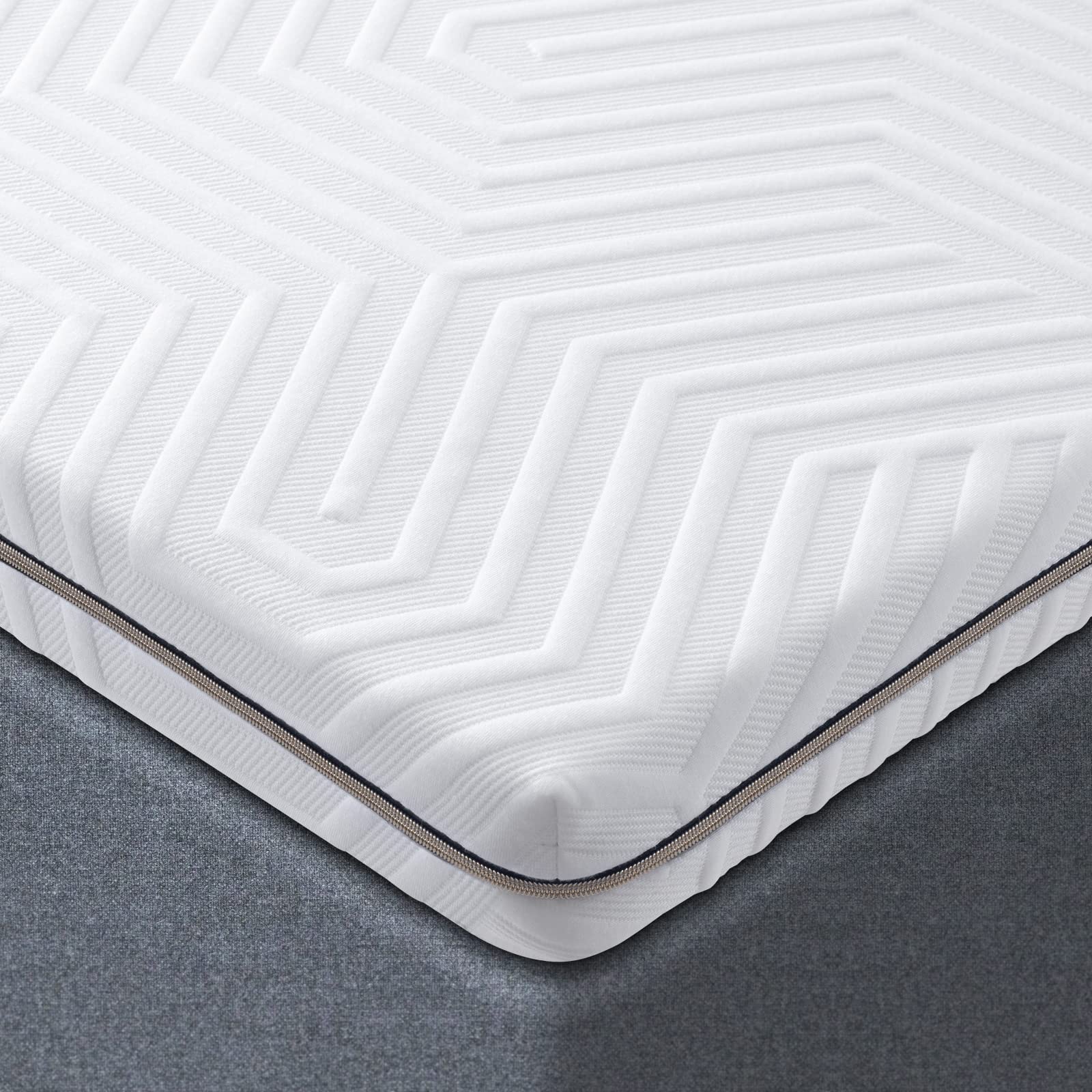 Bedstory 3 Inch Twin Size Memory Foam Mattress Topper - Extra Firm Pain-Relief High Density Bed Topper, Enhanced Cooling Pad Gel Infused, Non-Slip Removable Skin-Friendly Cover, CertiPUR-US Certified