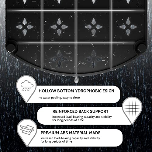 JZVXX Under sink organizers and storage, Bathroom kitchen cabinet organizer, Anti Rust- Hydrophobic design- Extra large volume- Black(zwj-hs-1)