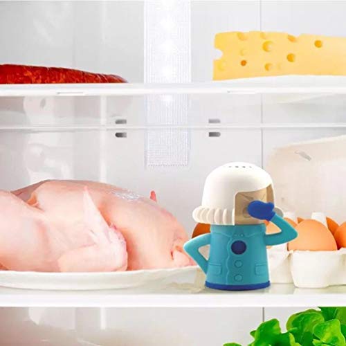 RUITASA Chilly Mama Fridge Odor Absorber, Refrigerator Moisture Absorber & Freshener Holder,Add Baking Soda to Absorb Funky Odors in The Refrigerator(blue)