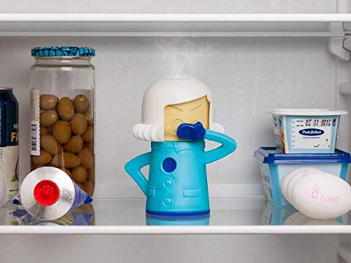 RUITASA Chilly Mama Fridge Odor Absorber, Refrigerator Moisture Absorber & Freshener Holder,Add Baking Soda to Absorb Funky Odors in The Refrigerator(blue)