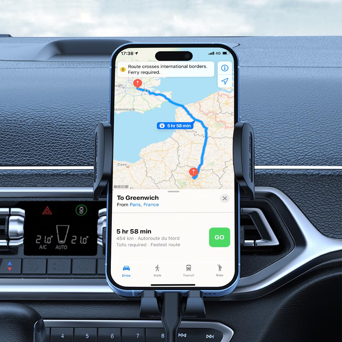BESULEN Phone Mount for Car, Air Vent Cell Phone Holder Hands Free Cradle, Universal Stable Easy Clamp Phone Holder Mount, Compatible with iPhone 14 13 12 Pro Max and More Smartphones (Black)