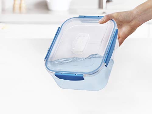 Joseph Joseph Nest Lock Plastic Food Storage Container Set with Lockable Airtight Leakproof Lids, 10-Piece, Multi-Color & Nest Glass Storage Dishes-Multi-Colour, Set of 4, Multicolor