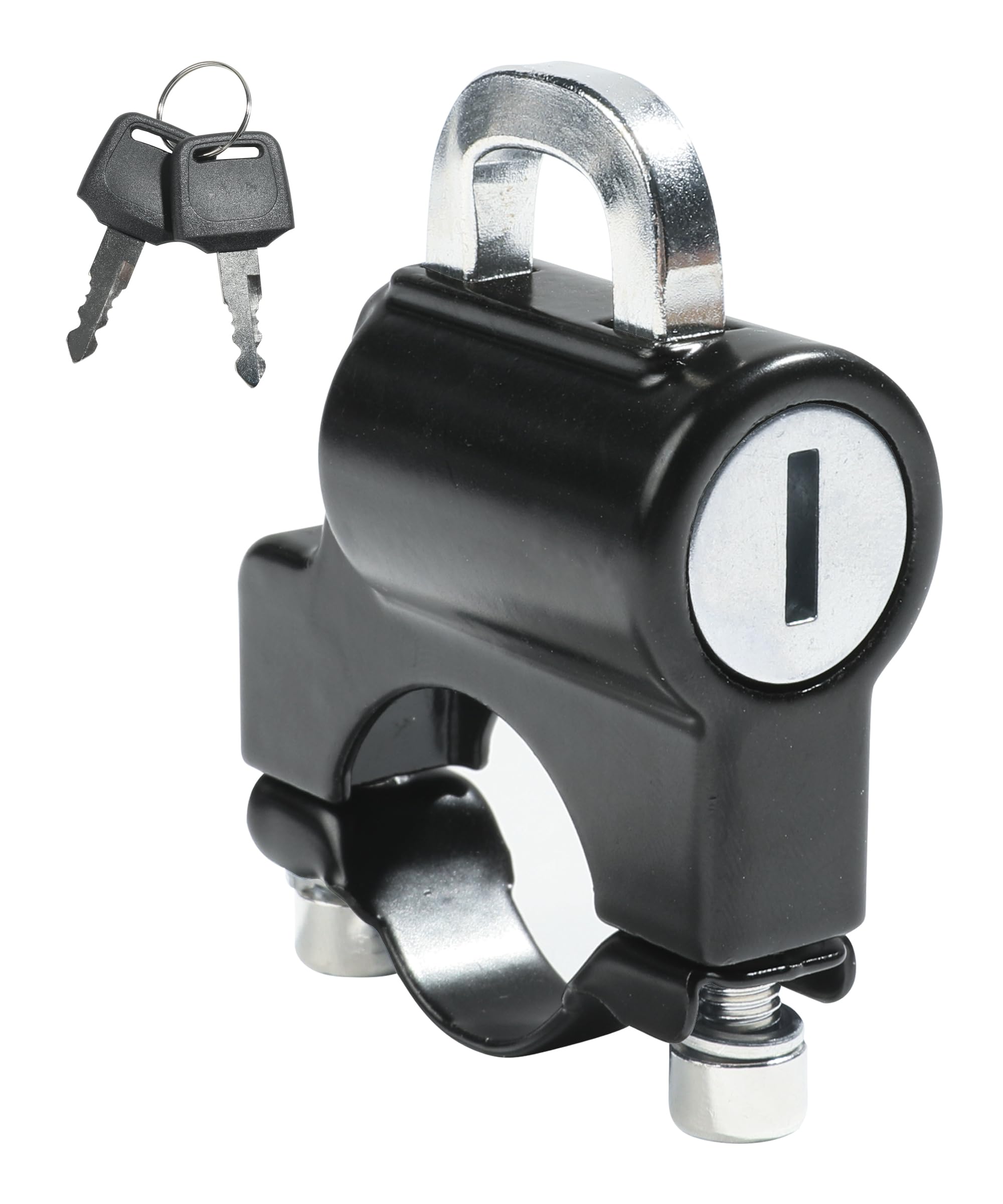 Zlirfy Motorcycle Helmet Lock - Anti-Theft Security Lock with 2 Keys, Aluminum Alloy 22mm-26mm, Tamper-Proof for Motorbike, Scooter, Street Bike