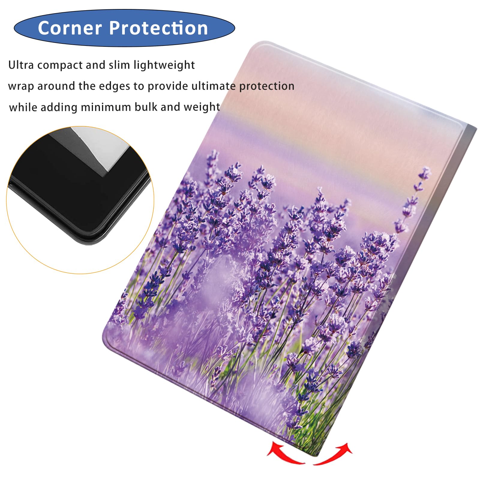 Case for Samsung Galaxy A8 10.5 Tab Lavender Samsung Tablet A8 Android Case Heavy Duty Samsung A8 Cover Shockproof Protective Hard Shell Cover for Tab A8
