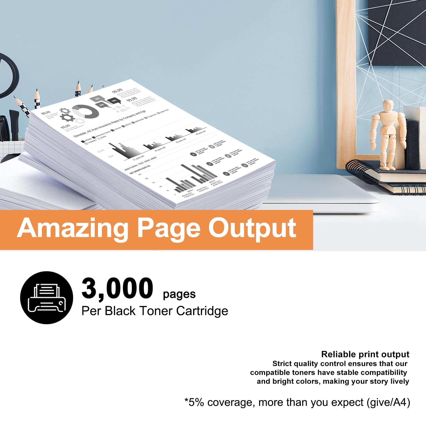 15A Black Toner Cartridge 1-Pack: Compatible Replacement for HP 15A Works with Laser 1000 1150 1005W 1200n 1200se 1220 1220se; Laser 3300 3320 3320n 3380 MFP | C7115A