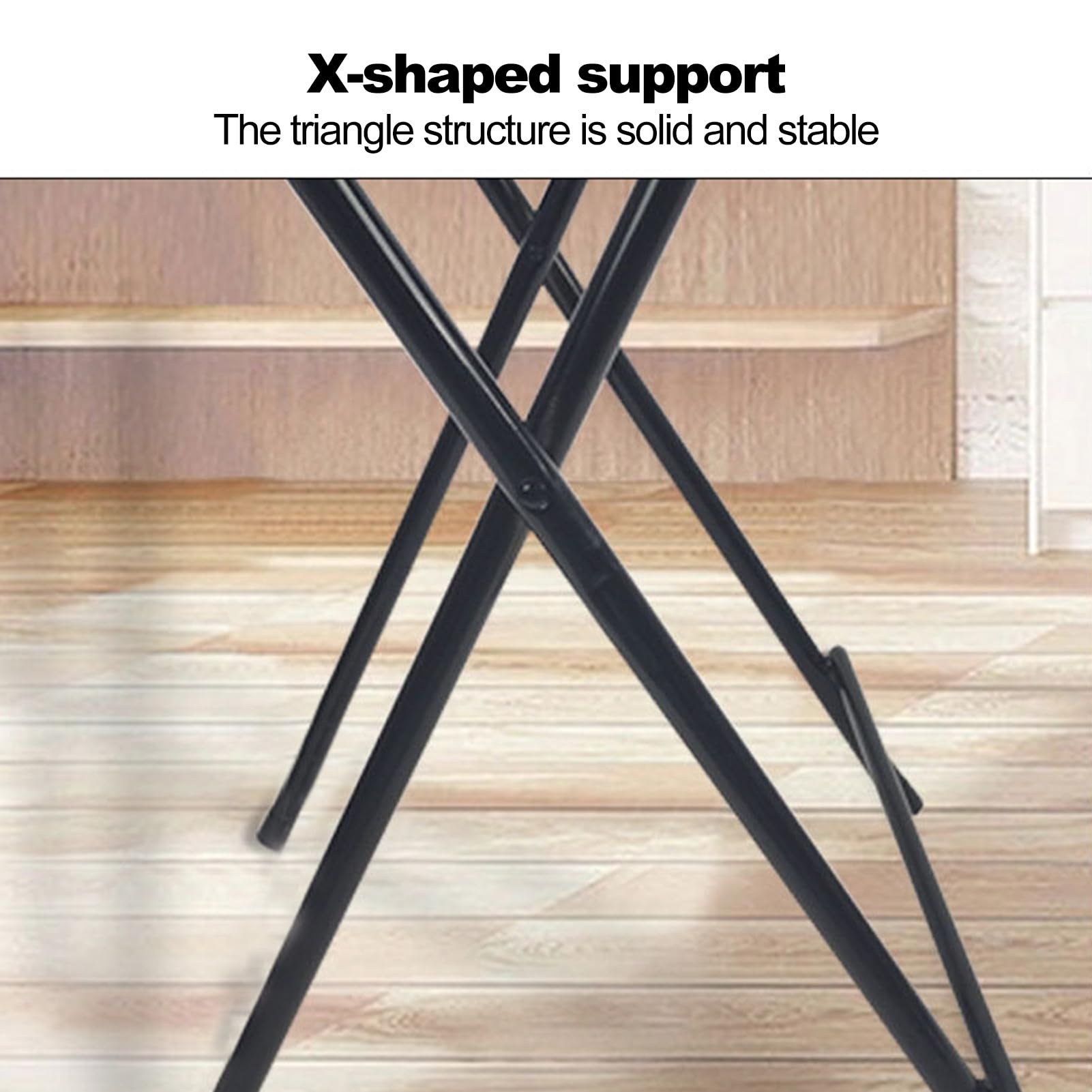 Leasote Folding Square Dining Table, 23" Black Table, Indoor/Outdoor for Small Spaces