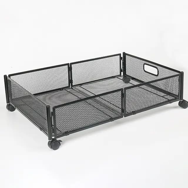 Pack of 2 Under Bed Storage Containers, Foldable Storage Organization with Handles Under Bed Storage Bins Drawer