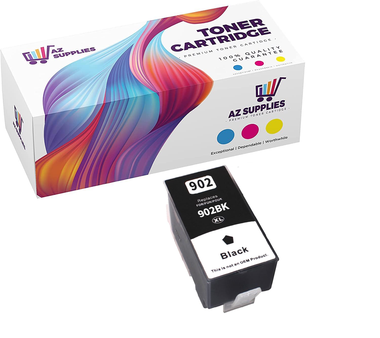 AZ SUPPLIES Compatible Toner Cartridge Replacement for HP 902BKXL with HP OfficeJet 6950/6960/6961/6963/6964/6965/6966/6968/6970/6971/6974/6975/6976/6978/6979 All-in-One Printer Black