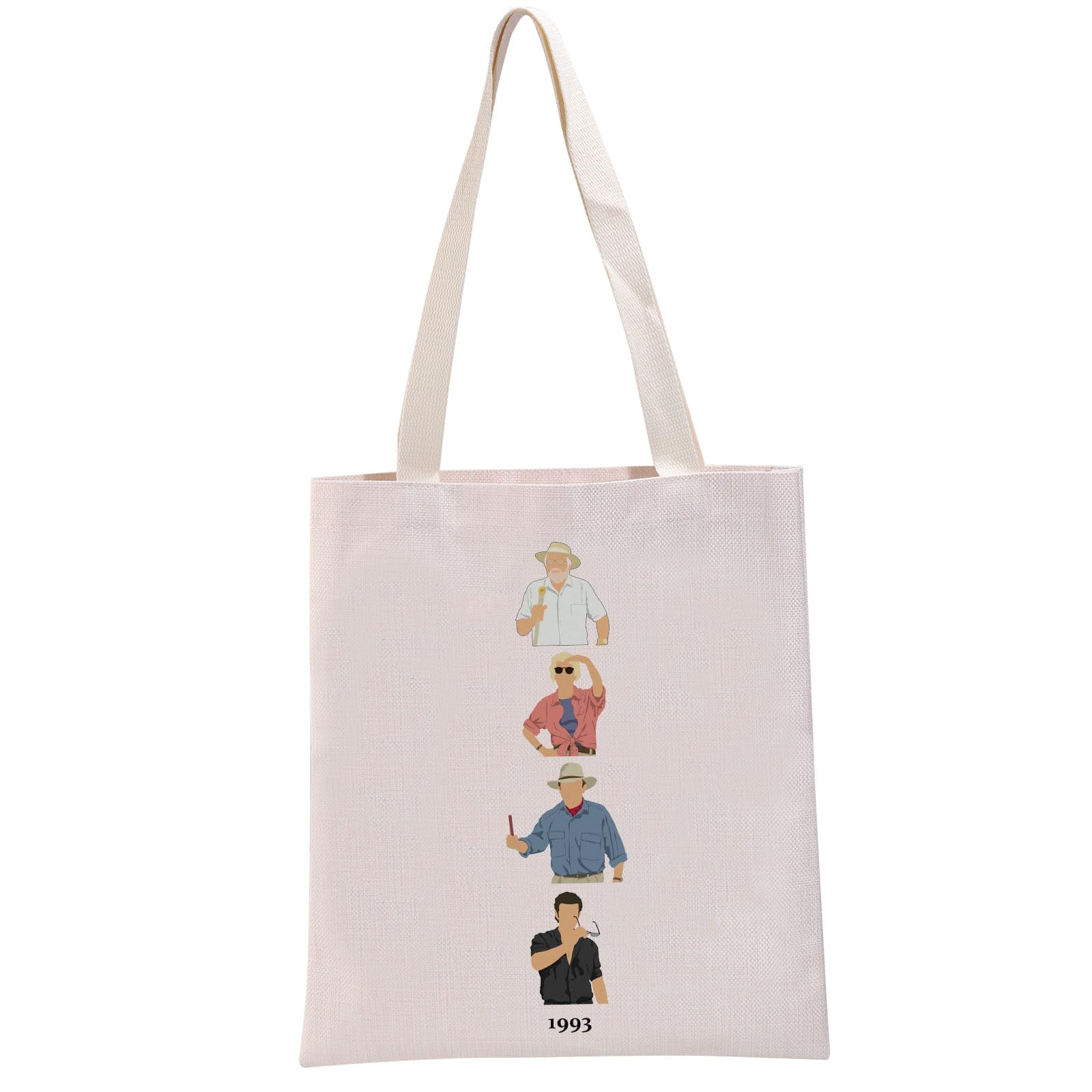 G2TUP Dinosaur Movie Inspired Gift Dinosaur Movie 1993 Movie Character Tote Bag Dinosaur Lover Handbag Jurassic Series Merch (Dinosaur Movie 1993 Movie Character TB)