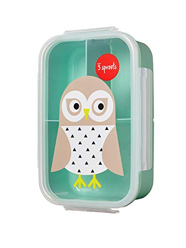 3 Sprouts Lunch Bento Box β Leakproof 3 Compartment Lunchbox Container for Kids , 8.5x5.75x2.5 Inch (Pack of 1)
