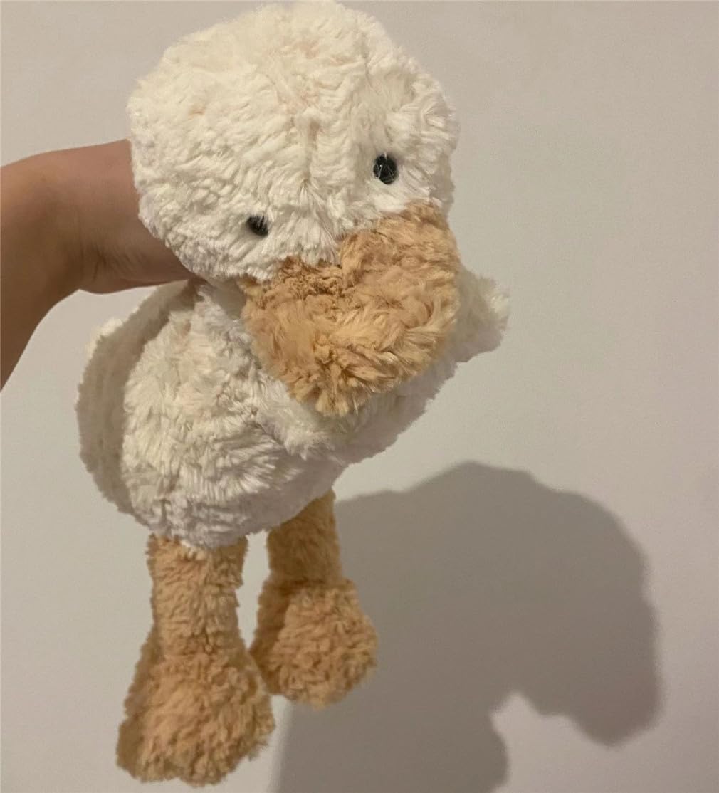 EASELR WeightedPlush Cute Duck Stuffed Animals, Soft White Duck Plush Pillows Kawaii Hugging Squishy Duck Plushie Toys Gifts for Kids