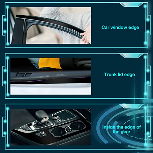 Marsui 3 Rolls 67 ft Matte Black Vinyl Wrap for Car, Includes Matte Adhesive Vinyl Tape for Chrome Delete, Window & Door Protection(2.8" x 32.8Ft, 2" x 16.4Ft, 2" x 16.4Ft)